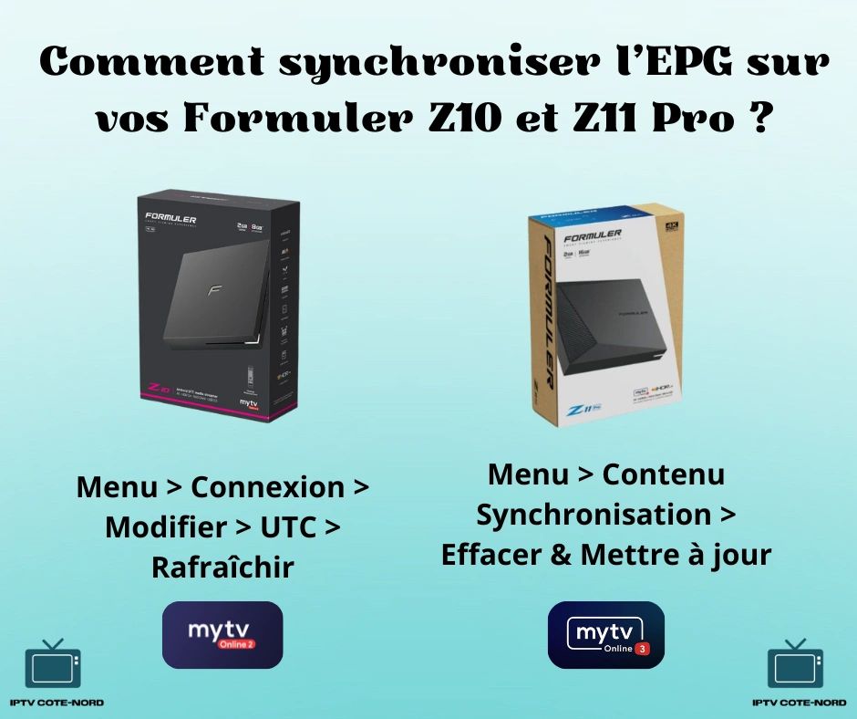 Comment synchroniser l’EPG sur vos Formuler Z10 et Z11 Pro